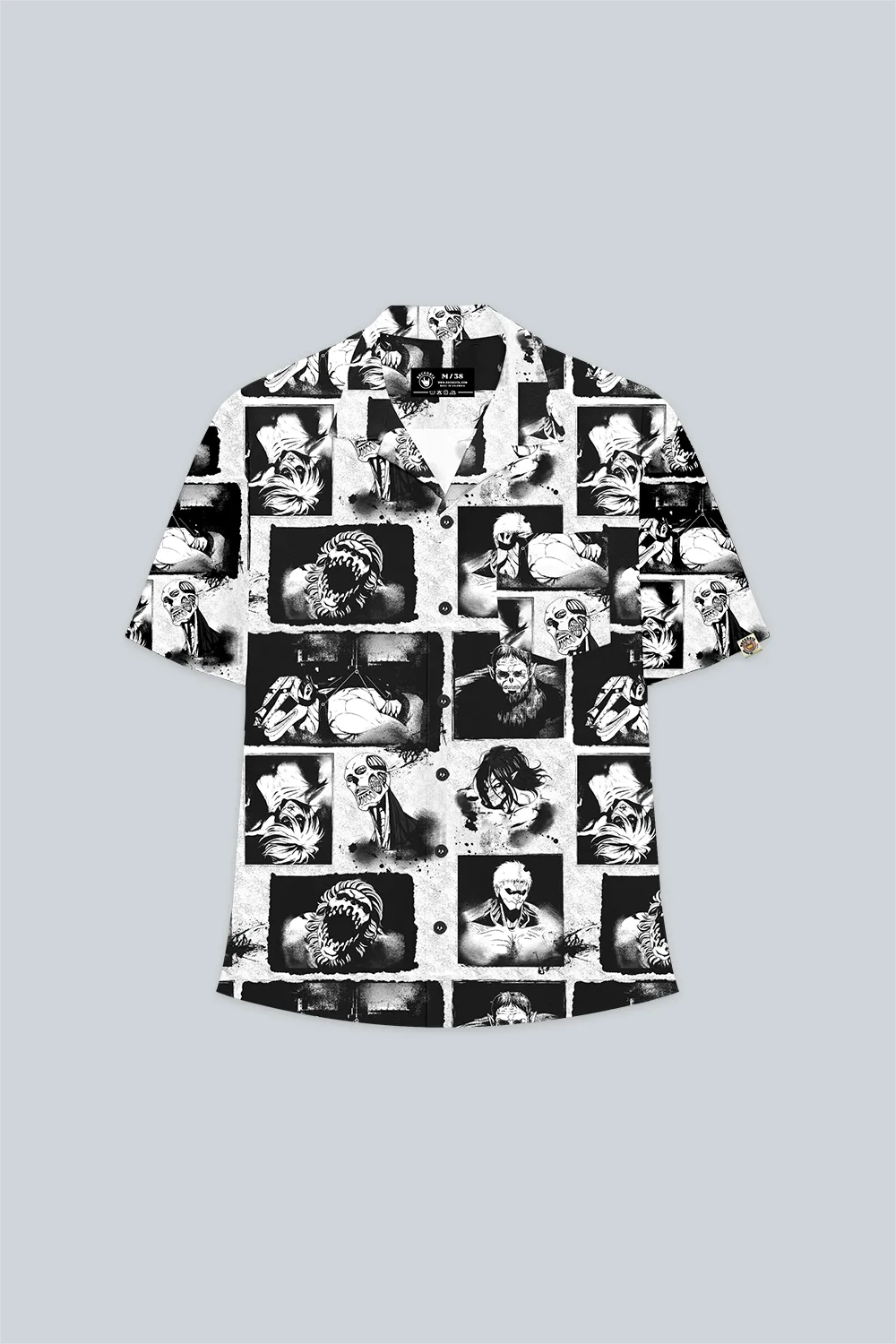 CAMISA BEACHWEAR SHINGEKI NO KYOJIN MIX UNISEX BLANCA | Rockgotá