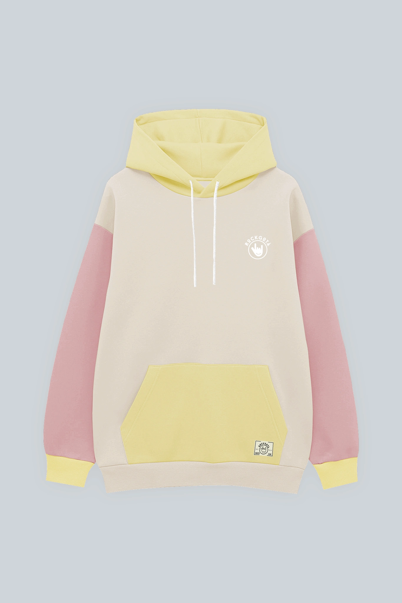 HOODIE BAZIKOZ PANELS ROSADO ROCKGOTA UNISEX | Rockgotá
