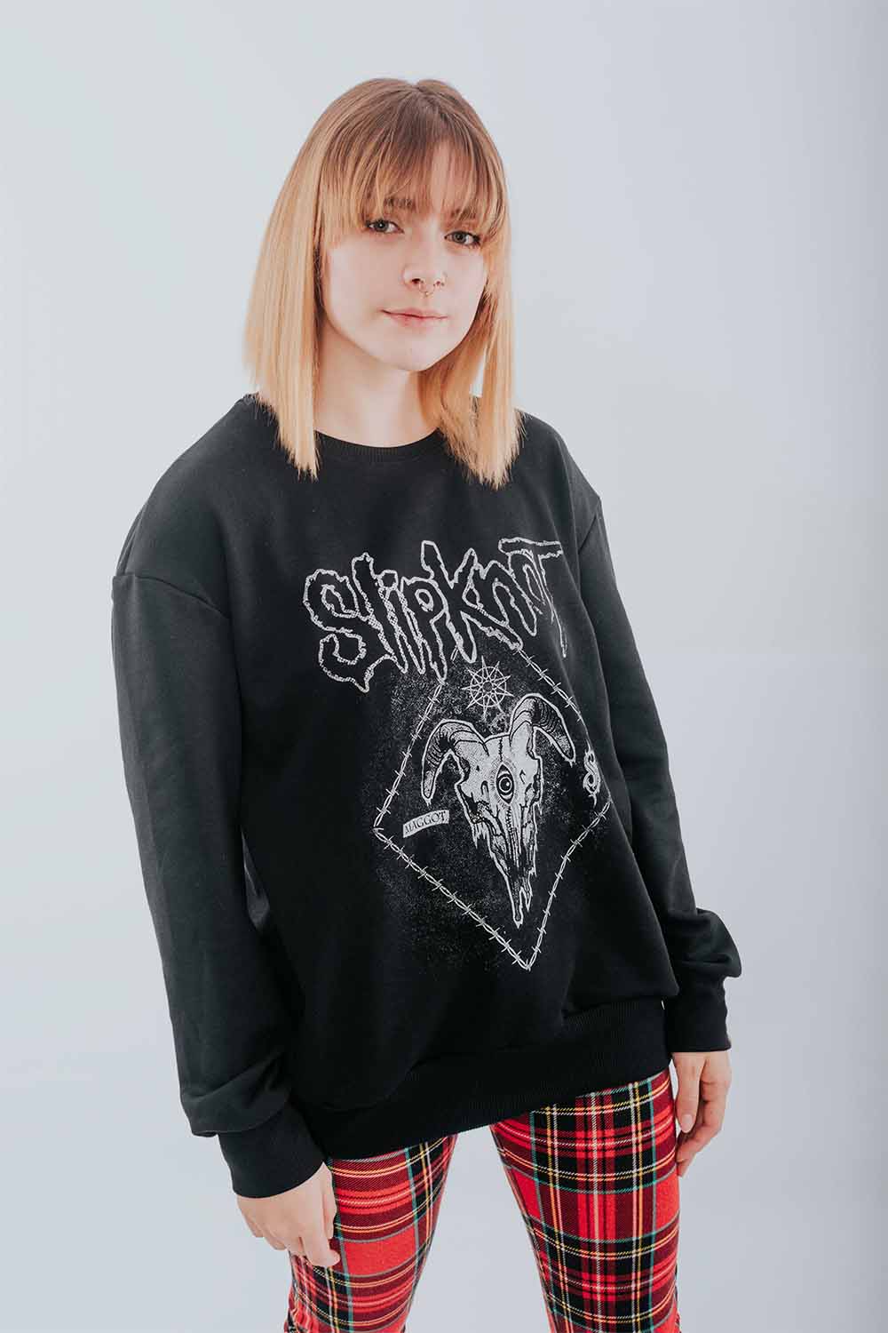 SWEATER NEGRO UNISEX SLIPKNOT GOAT SKULL | Rockgotá